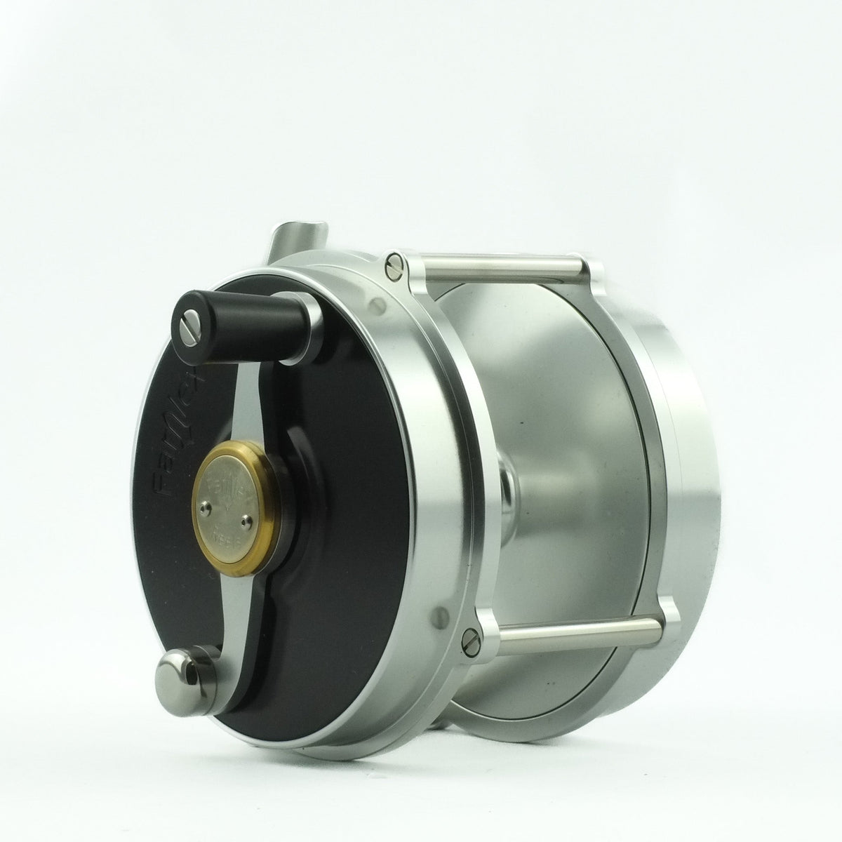 4" Farlex S Handle pillared salmon, bench made salmon fly Reel from th ...