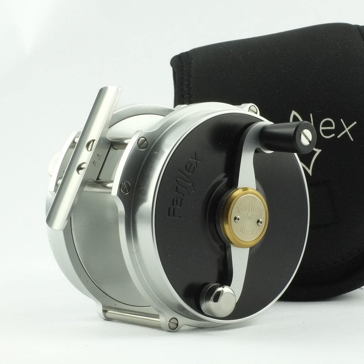 4" Farlex S Handle pillared salmon, bench made salmon fly Reel from th ...